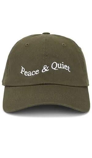 MUSEUM OF PEACE & QUIET Wordmark Dad Hat - Olive