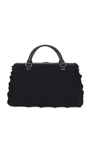MADFRENZY Spiked Knit Top Handle Bag With Detachable Accessories