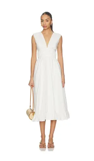 Peixoto Ava Midi Dress - White