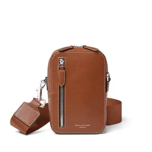 ASPINAL OF LONDON Reporter North South Bag - Brown