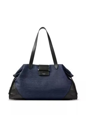 JIMMY CHOO Large Bar Holdall Tote Bag - Blue