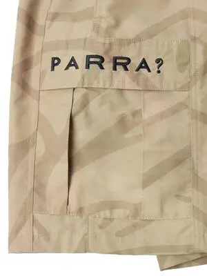 PARRA Abstract Print Cargo Shorts