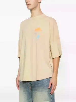 Palm Angels Logo-print Drop-shoulder T-shirt