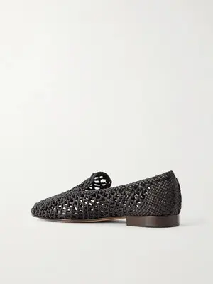 Le Monde Beryl Woven Leather Loafers