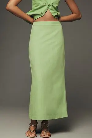 ALIGNE Mia Linen Maxi Skirt - Apple