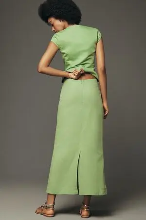ALIGNE Mia Linen Maxi Skirt - Apple