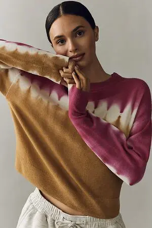 Electric & Rose Wool Pullover With Tie-dye Detail