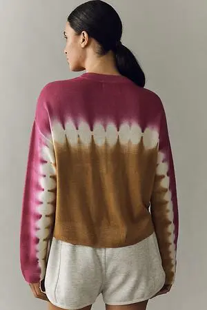 Electric & Rose Wool Pullover With Tie-dye Detail
