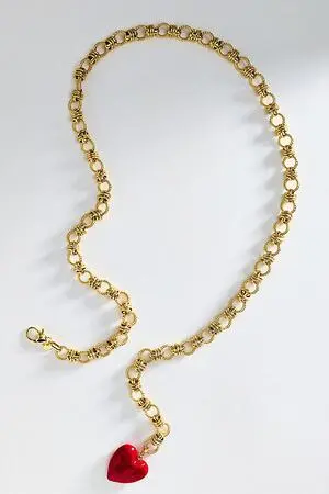 BRACHA BRACHA Rowan Necklace With Heart Charm Red