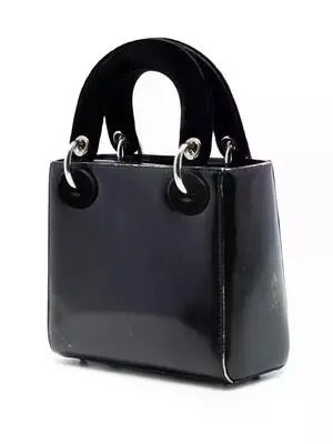 Dior Limited Edition Mat Collingshaw Lady Art Mini Calfskin Satchel - Black