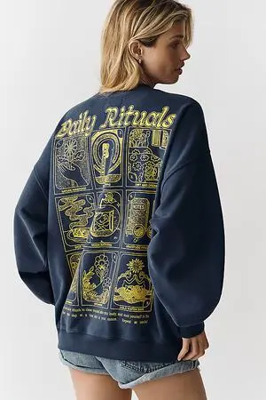 DAMSON MADDER Organic Cotton Graphic Sweatshirt
