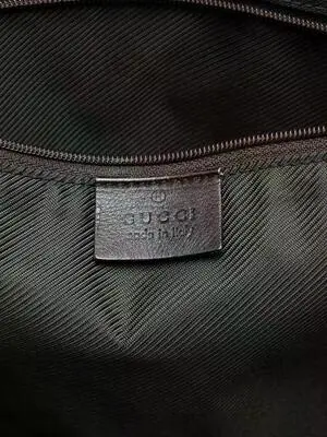 Gucci Printed Canvas Bamboo Horsebit Tote Bag - Brown