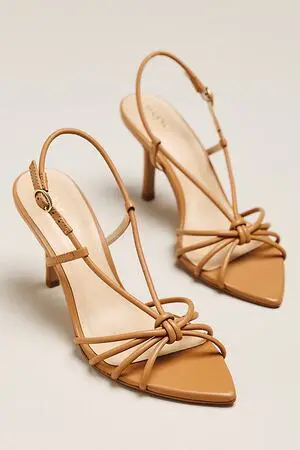Maeve Strappy Pointed-toe Heels - Tan