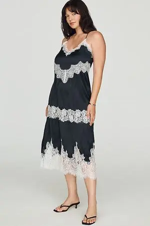 LYREBIRD Silky Lace Midi Dress