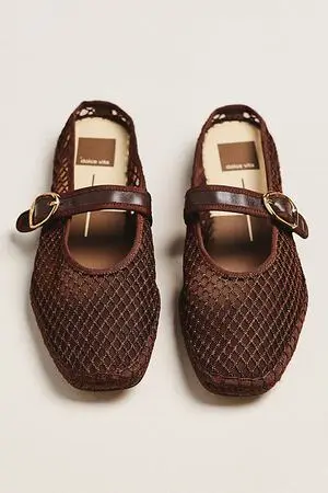 Dolce Vita Milie Mesh Mary Janes - Chocolate
