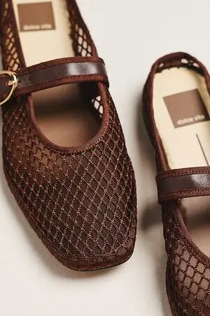 Dolce Vita Milie Mesh Mary Janes - Chocolate