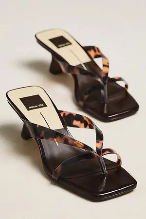 Dolce Vita Brevel Jelly Flip-flop Heeled Sandals - Tortoise