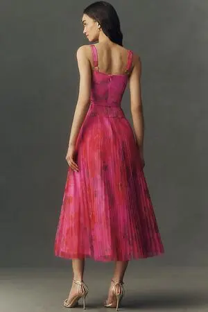 HUTCH Belted Bustier Maxi Dress