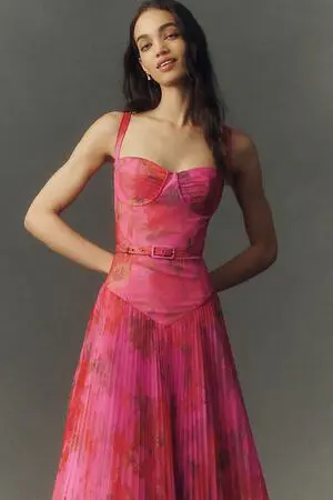HUTCH Belted Bustier Maxi Dress