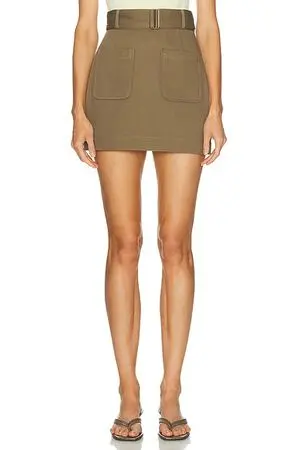 Matthew Bruch Belted Mini Skirt