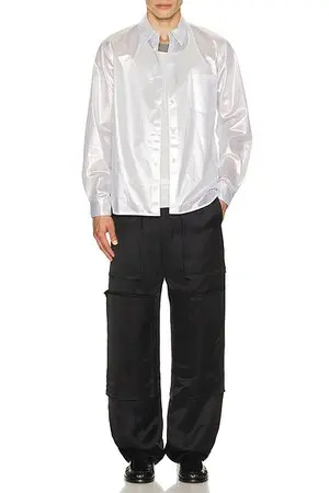 Comme Des Garçons Satin Button Down Shirt