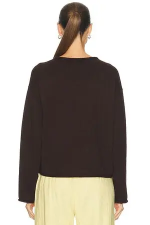Donni. Cotton Knit Roll Cardigan