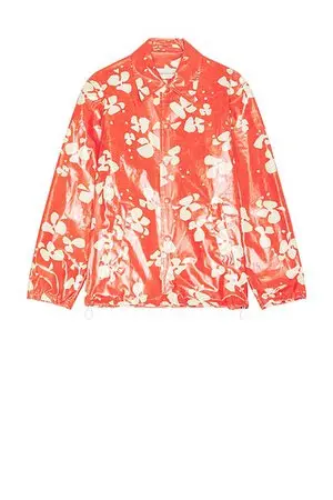 Dries Van Noten Floral Print Coated Linen Jacket