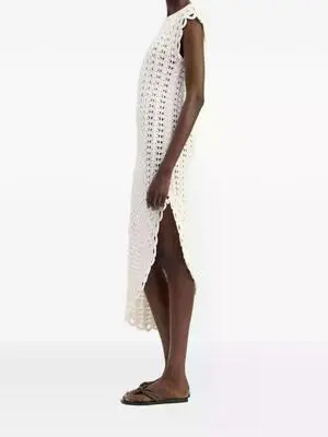 Loulou De Saison Malena Crochet Knit Midi Dress