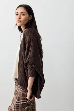 Free People We The Free Mad About You Linen Cardigan - Brown