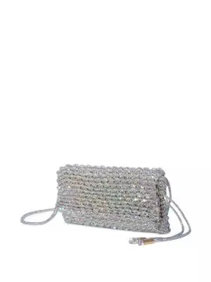 HIBOURAMA Aurora Crystal Shoulder Bag - Silver