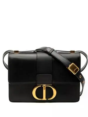Dior 30 Montaigne Flap Crossbody Bag - Black