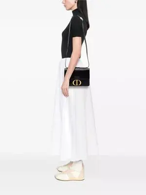 Dior 30 Montaigne Flap Crossbody Bag - Black