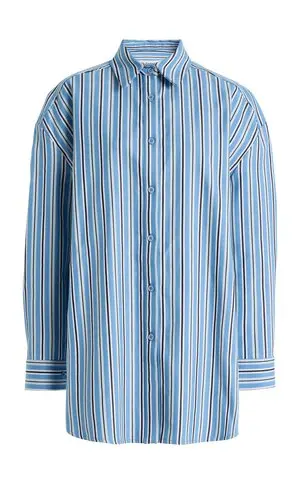 THE FRANKIE SHOP Oana Striped Cotton Padded Shirt