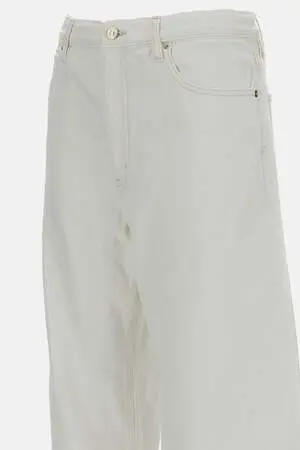 FRAME The Bow Crop Barrel-leg Jeans - White