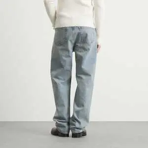 MAISON MARGIELA Taped Waist Straight Leg Jeans - Ice Blue