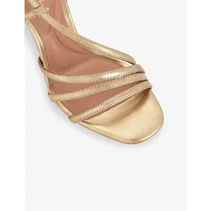 Carvela Paparazza Faux-leather Metallic Stiletto Heeled Sandals