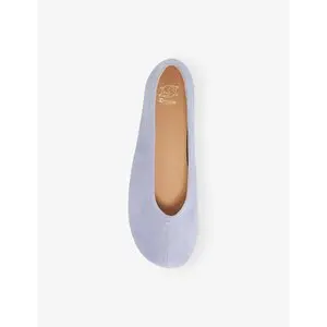 DUNE Suede Ballet Flats - Blue Suede