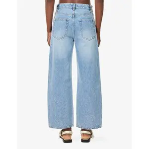 FRAME Crochet Trimmed Cotton Jeans - Aura