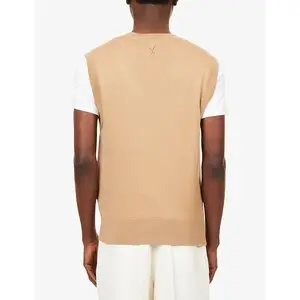Ami Argyle Intarsia Knit Wool-blend Vest