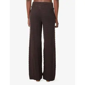 THE COUTURE CLUB Crochet Cotton Knit Trousers