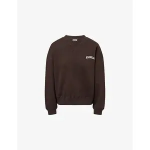ADANOLA Varsity Relaxed-fit Cotton-blend Sweatshirt