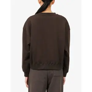 ADANOLA Varsity Relaxed-fit Cotton-blend Sweatshirt