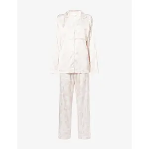 THE NAP CO Printed Long-sleeve Satin Pyjama Set - Cupid