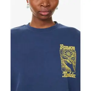 DAMSON MADDER Graphic Print Cotton Jumper