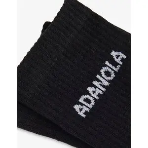 ADANOLA Crew Length Pilates Grip Cotton-blend Socks