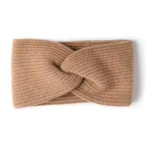 ECOVA Cashmere Twisted Headband - Brown