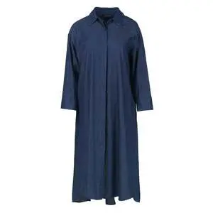 CONQUISTA Indigo Midi Dress With Side Slits