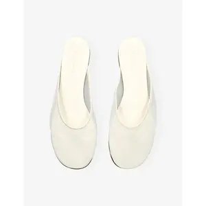 Dear Frances Ballas Slipper Mesh And Leather Mules