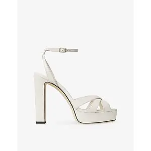 JIMMY CHOO Kove Leather Platform Sandals