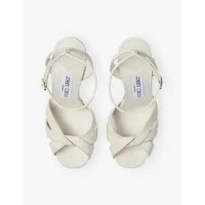 JIMMY CHOO Kove Leather Platform Sandals
